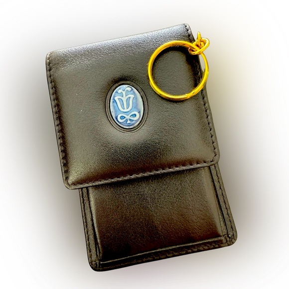 Lladro | Bags | Lladro Collector Society Black Leather Purse Wallet ...